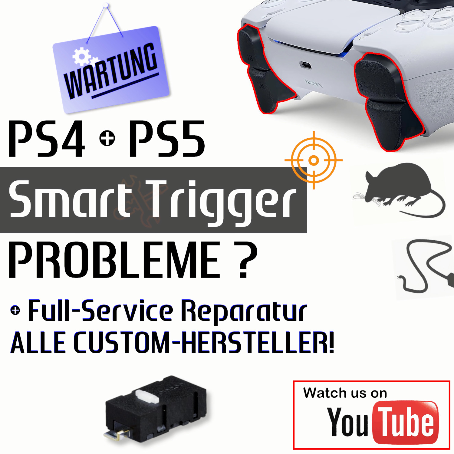 PS Controller Smart Trigger Tasten Reparaturservice